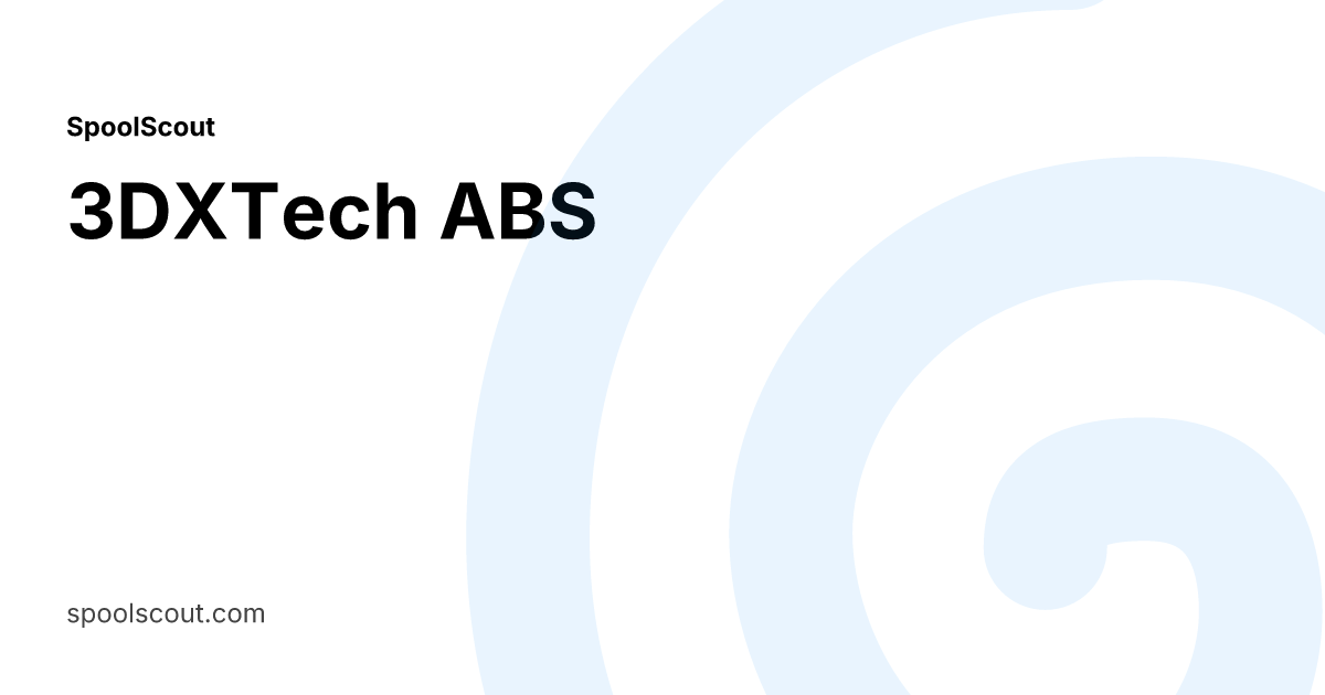 3DXTech ABS Data Sheet - SpoolScout