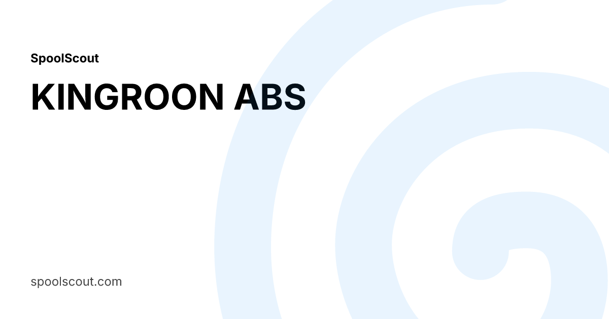 KINGROON ABS Data Sheet - SpoolScout